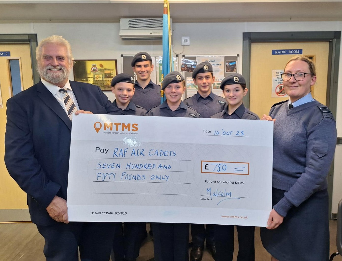 Young Swadlincote air cadets get helping hand from rail firm MTMS ...